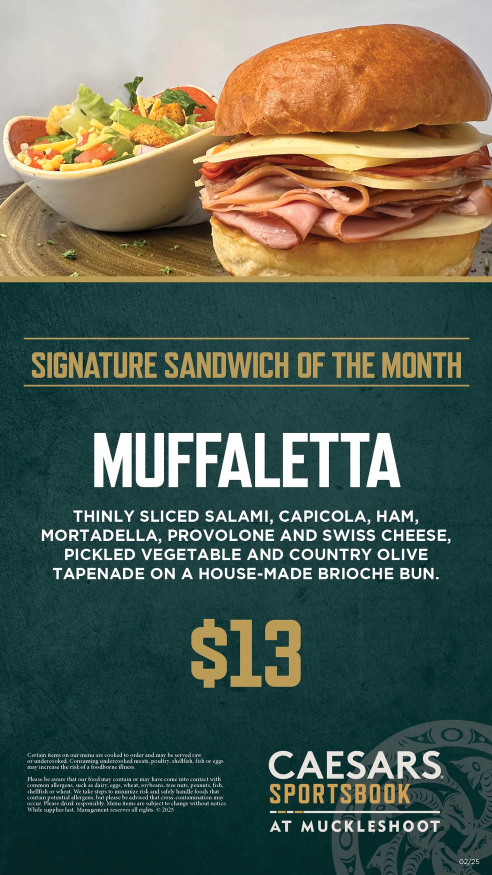 Caesars Sportsbook Restaurant | Muckleshoot Casino Resort