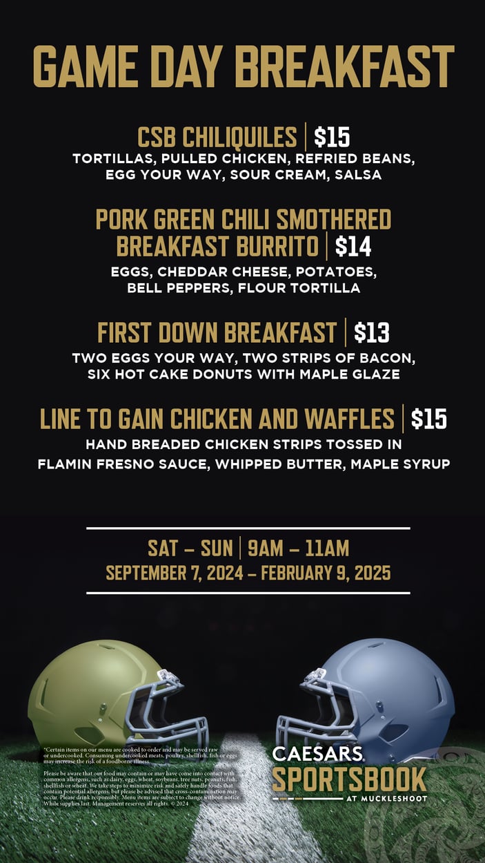 Caesars Sportsbook Restaurant | Muckleshoot Casino Resort