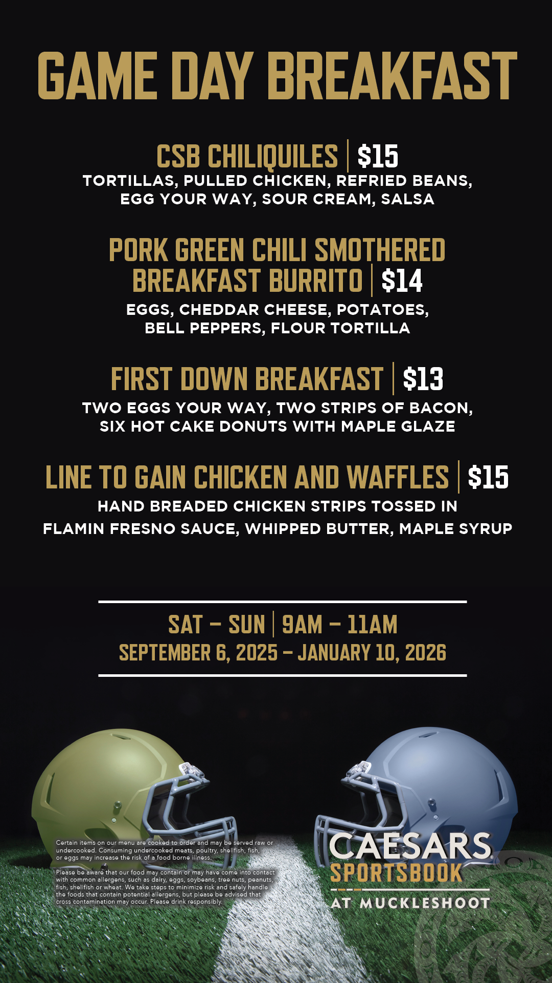 Caesars Sportsbook Restaurant | Muckleshoot Casino Resort